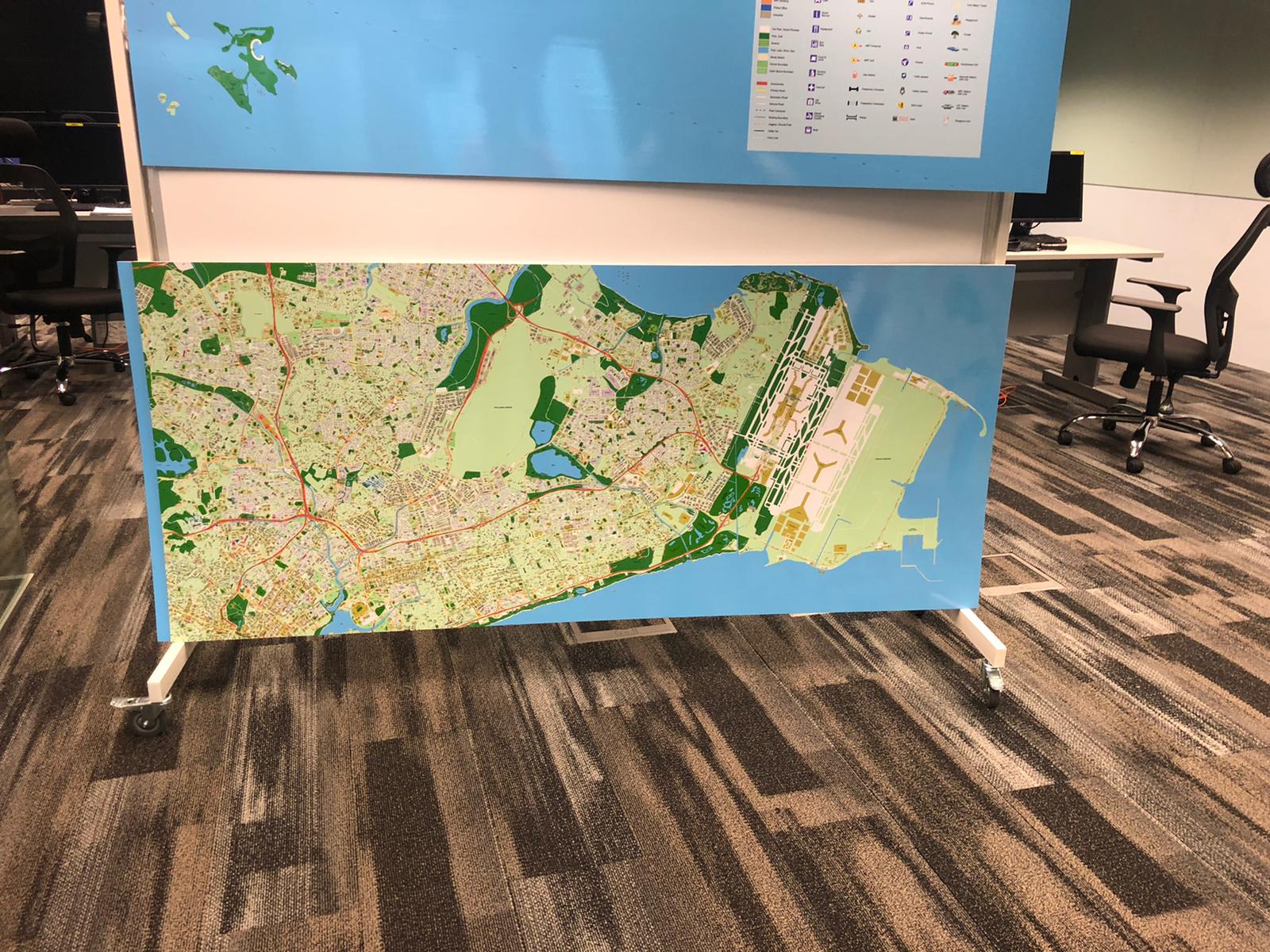 SG Magnetic Wall Maps - Magnetic Wallmap SIngapore
