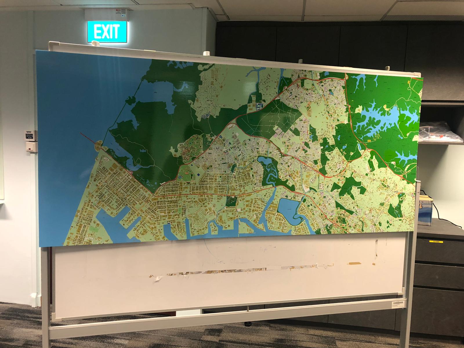 SG Magnetic Wall Maps - Magnetic Wallmap SIngapore