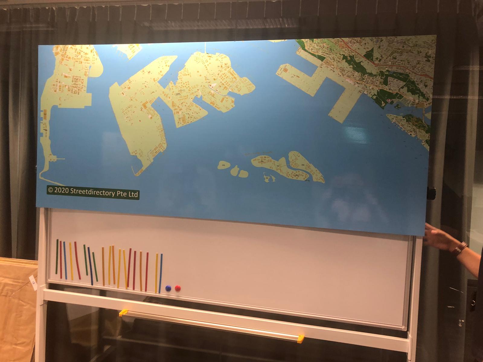 SG Magnetic Wall Maps - Magnetic Wallmap SIngapore